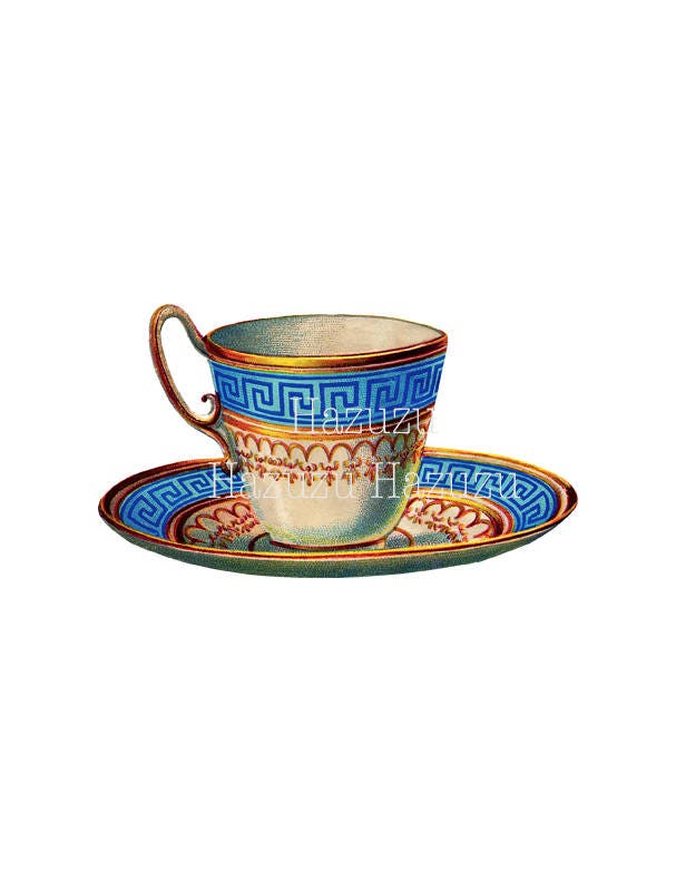 Fancy Tea Cup Drawing