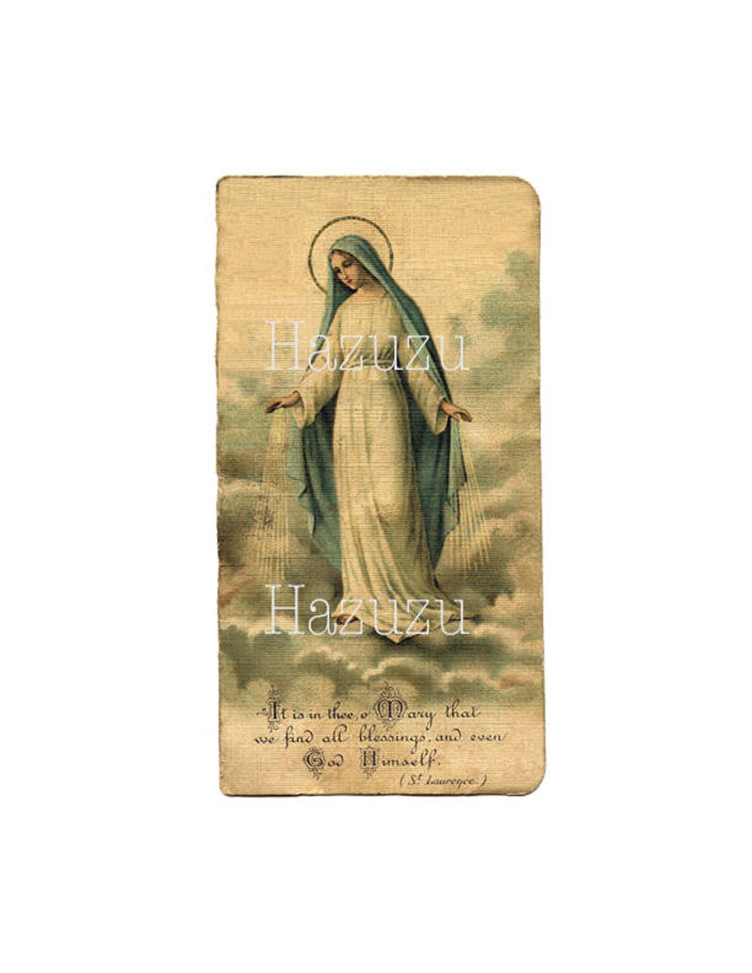 Madonna Mary Holy Card PNG Catholic Clip Art Transparent Background ...