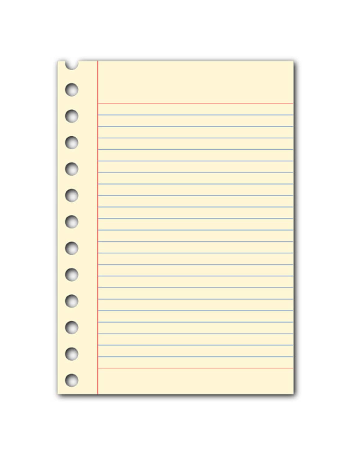 Yellow Notebook Paper Page texture PNG background printable | Etsy