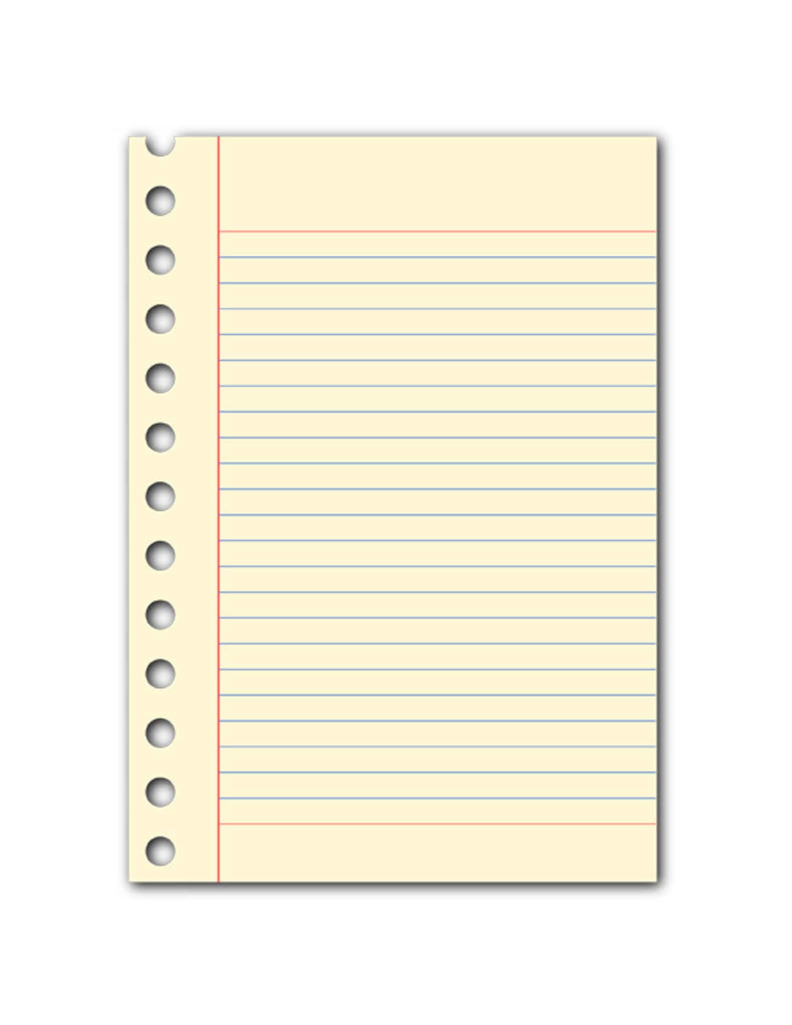 Yellow Notebook Paper Page texture PNG background printable | Etsy