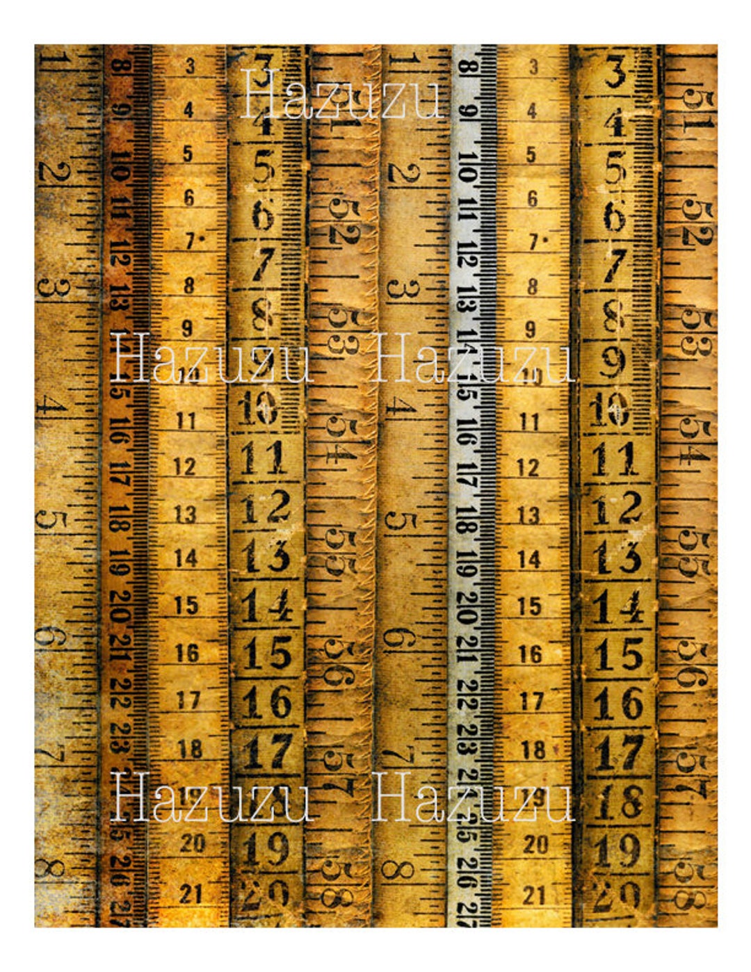 Vintage Wood Rulers Measure Texture PNG Background Overlay Printable ...