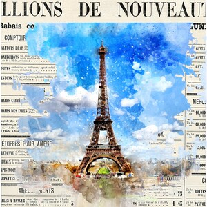 French Newspaper Background Ephemera Paris Art Overlay PNG Junk Journal ...