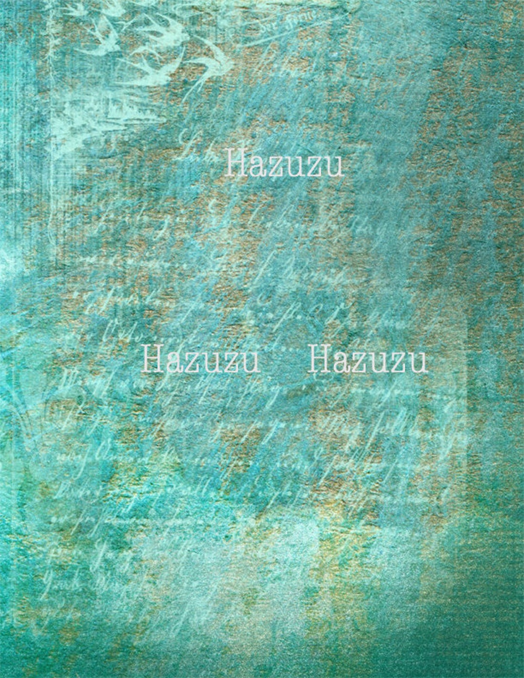 Turquoise Collage Background Aqua Texture PNG Overlay Printable Junk ...