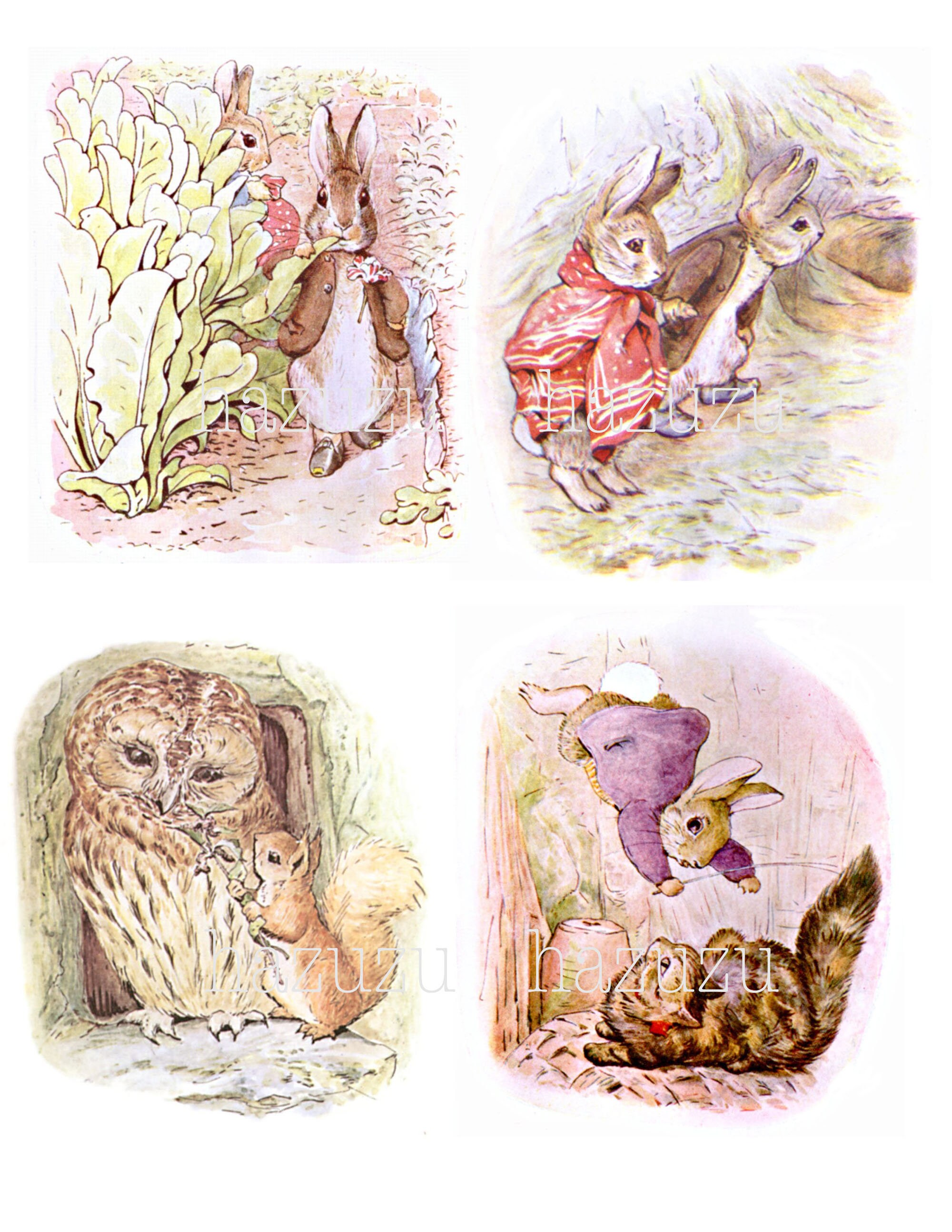 Peter Rabbit Bundle Beatrix Potter PNG Digital Instant Download ...