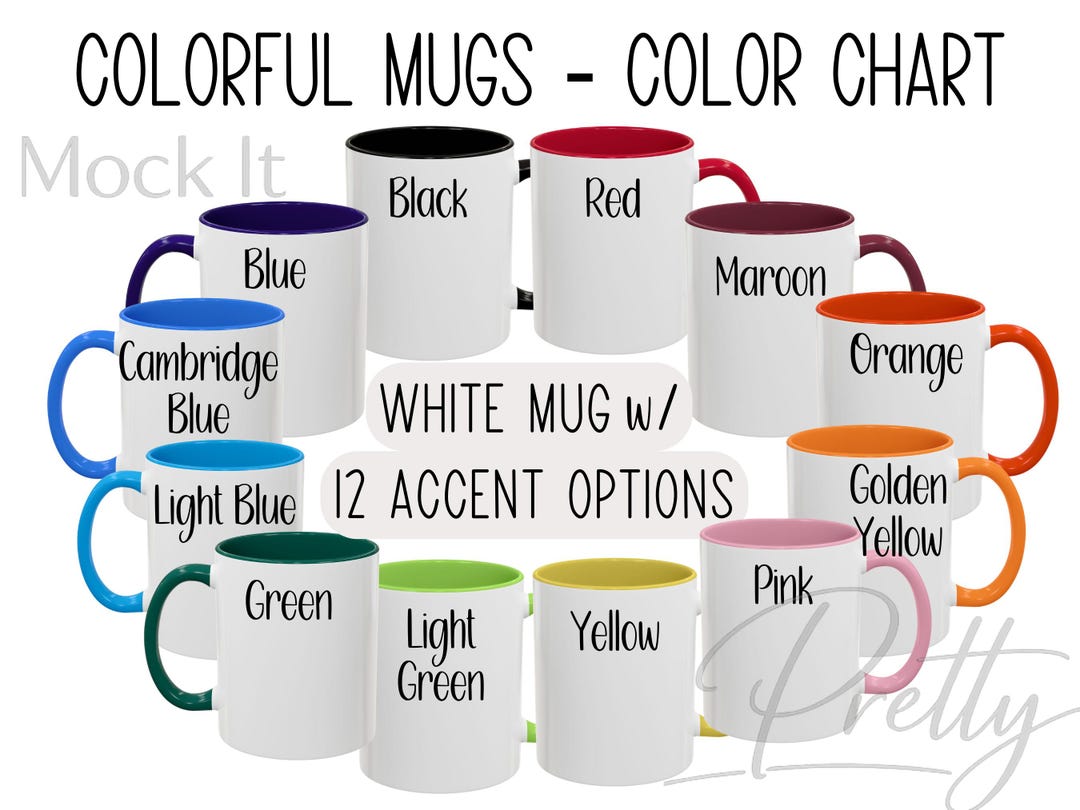 Colorful Mugs Color Chart - 12 Color Options, ORCA Coatings Mug Colors ...