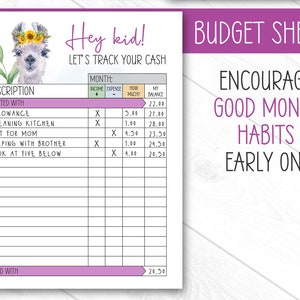 Kids Money Tracker | PRINTABLE | Savings Tracker | Kids Money Chart ...