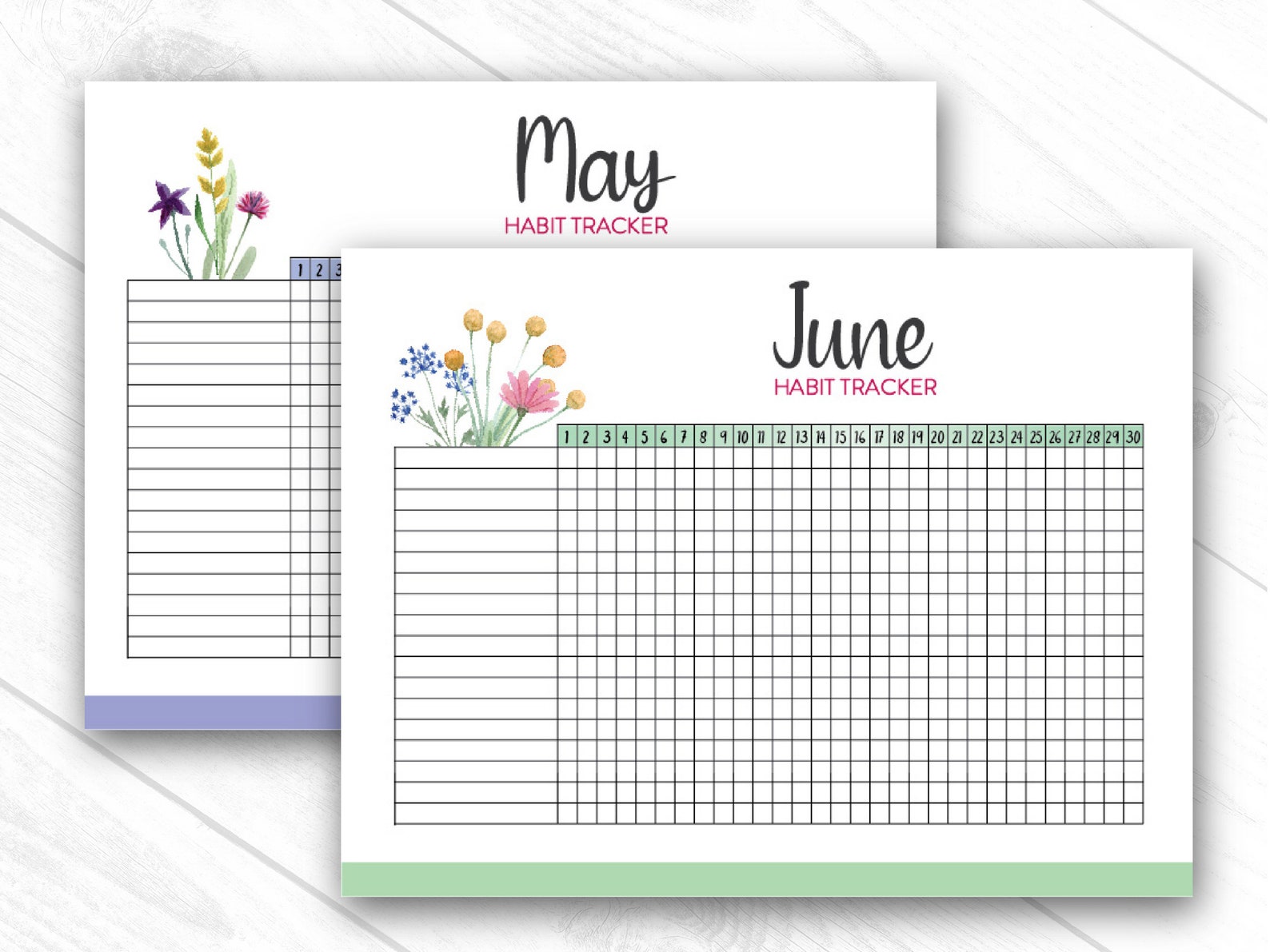 Daily Habit Tracker EDITABLE & PRINTABLE, Habit Log, Habit List, Habit ...