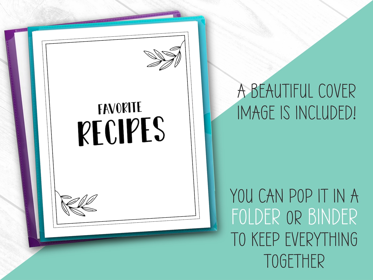 Recept Binder Sjabloon BEWERKBAAR Afdrukbaar Recept - Etsy Nederland