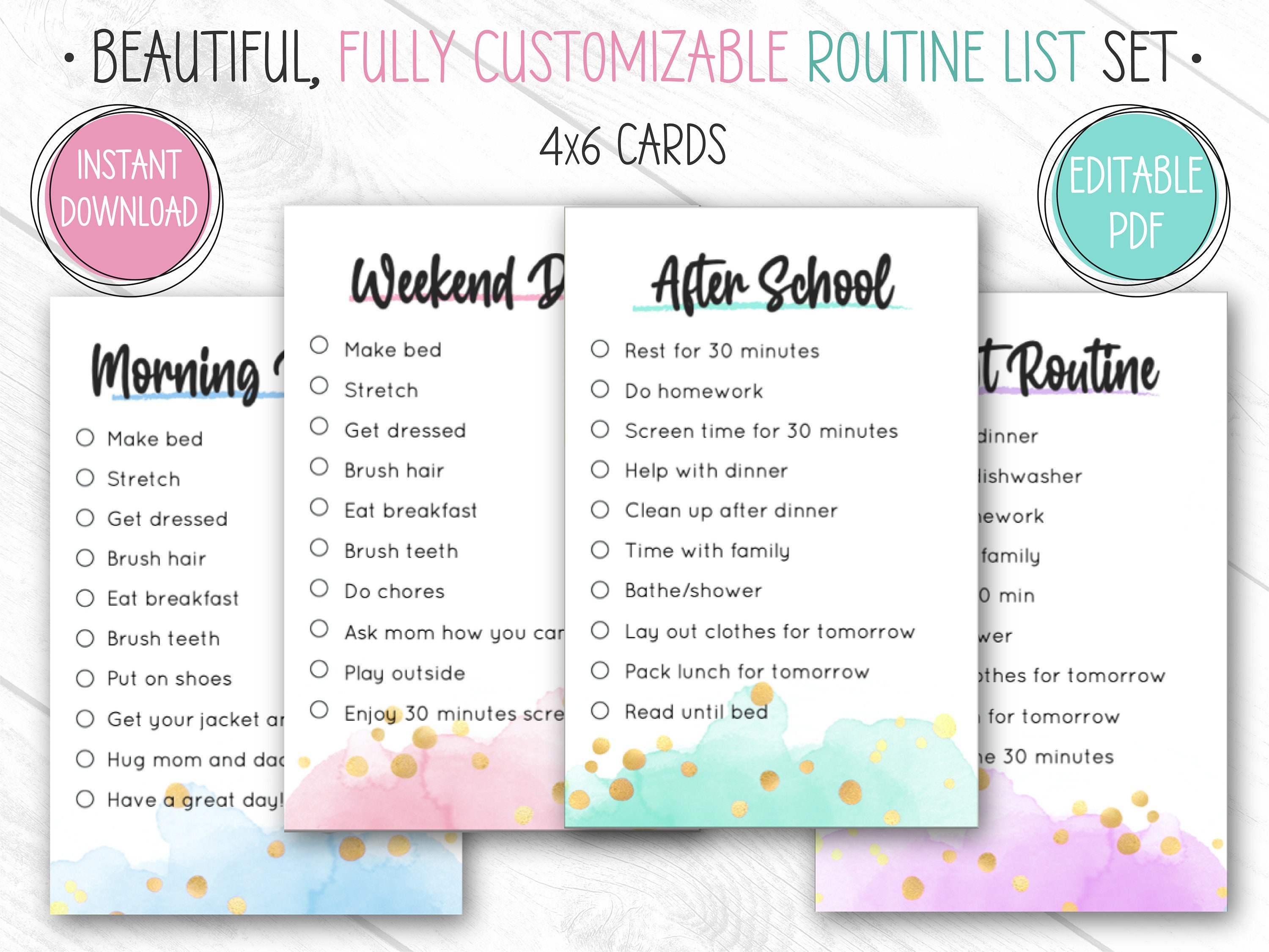 Daily Routine Chart For Adults