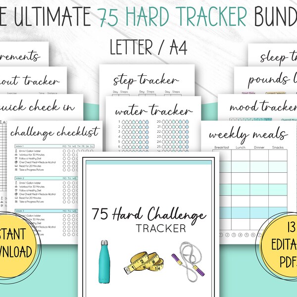 75 Hard Checklist - Etsy