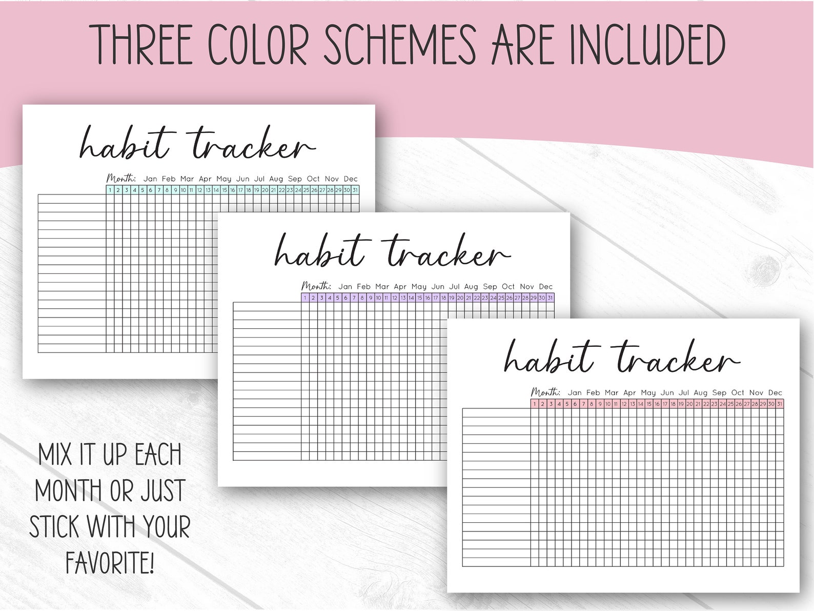 Habit Tracker Printable Editable Habit Tracker Printable - Etsy