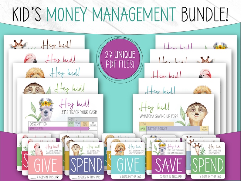 Kids Money Tracker PRINTABLE Savings Tracker Kids Money - Etsy