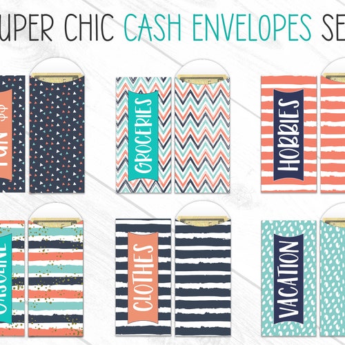 Cash Envelopes PRINTABLE EDITABLE Cash Envelope System - Etsy