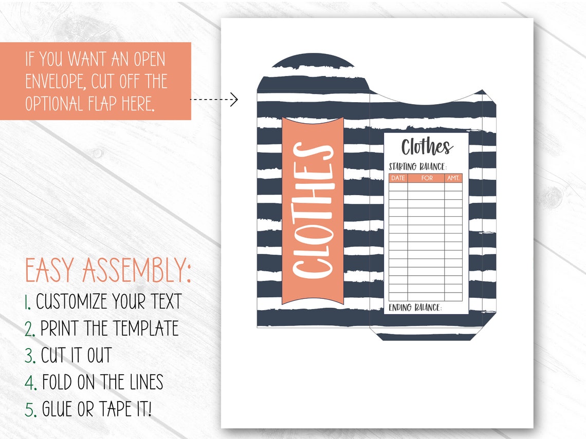 Cash Envelopes PRINTABLE EDITABLE Cash Envelope System | Etsy