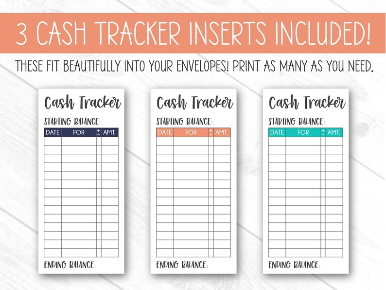 Cash Envelopes PRINTABLE EDITABLE Cash Envelope System | Etsy