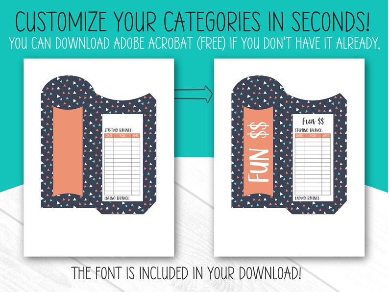 Cash Envelopes PRINTABLE EDITABLE Cash Envelope System - Etsy