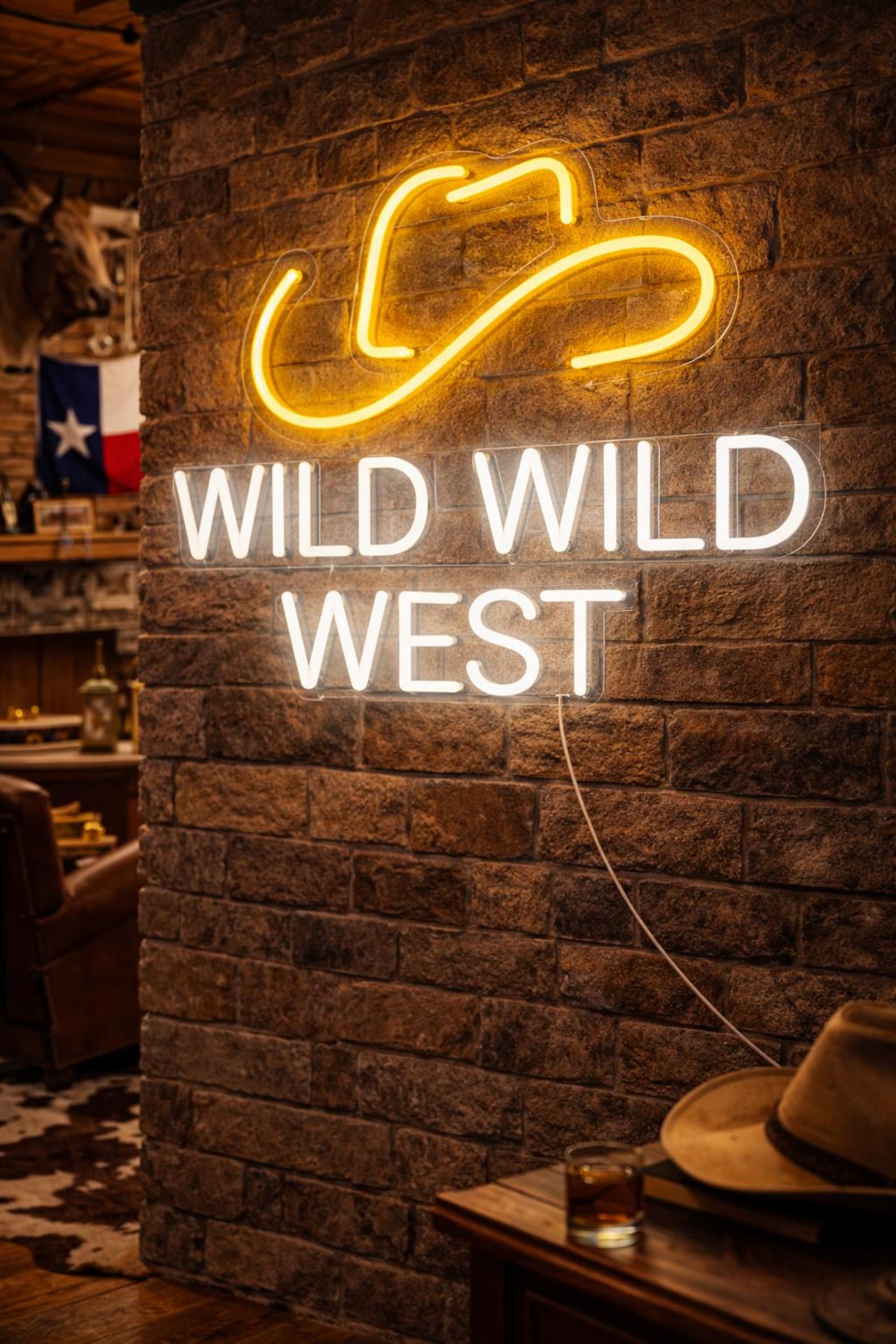 Wild Wild West Neon Sign | Western Bar Neon Sign | Texas Saloon Neon ...