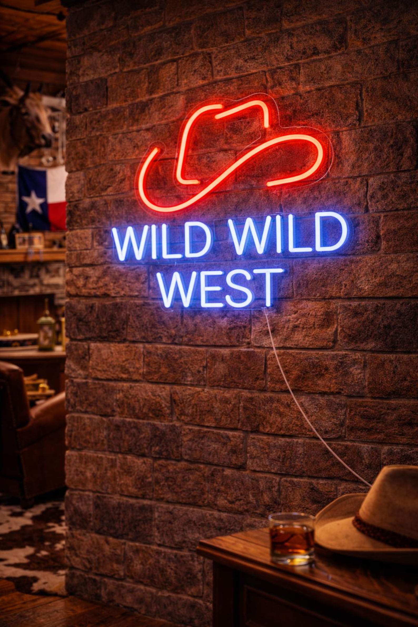 Wild Wild West Neon Sign | Western Bar Neon Sign | Texas Saloon Neon ...