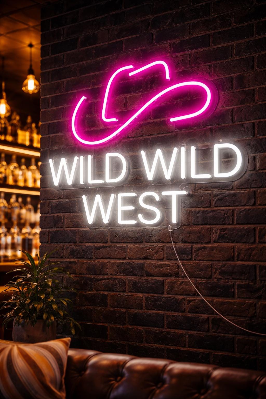 Wild Wild West Neon Sign | Western Bar Neon Sign | Texas Saloon Neon ...