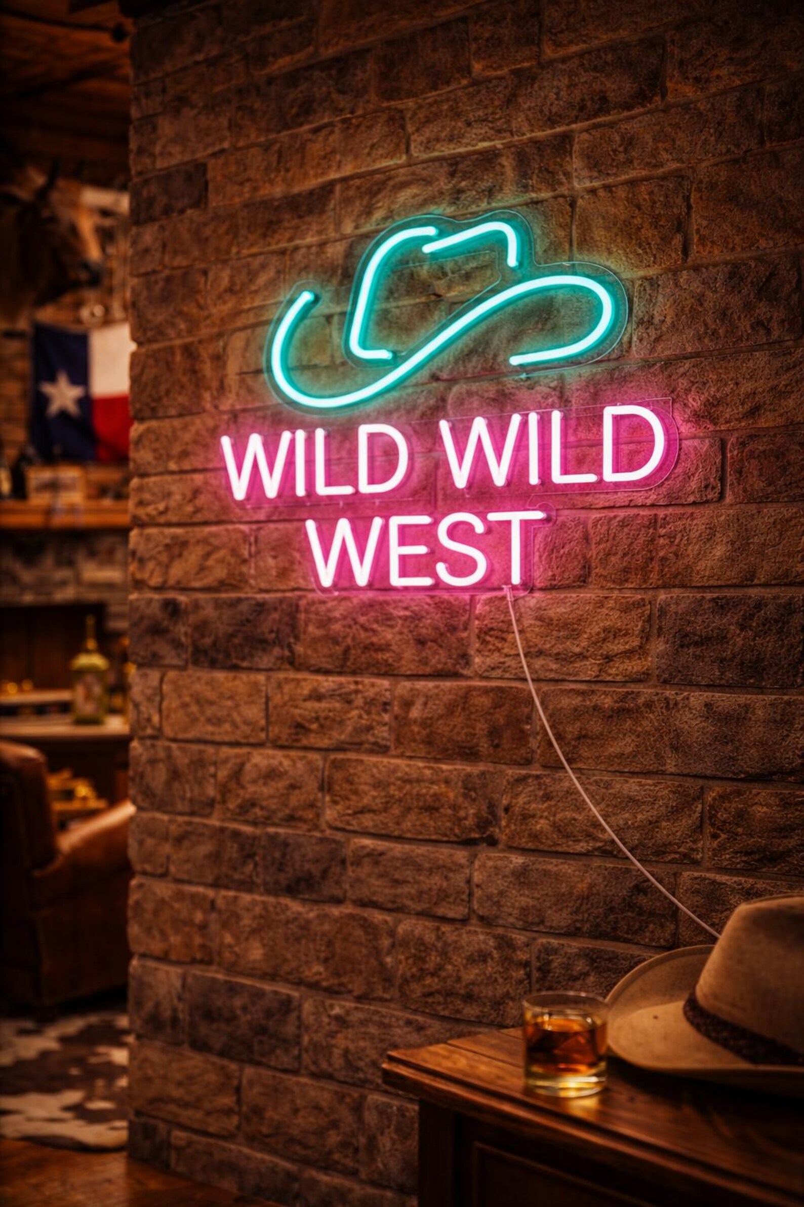 Wild Wild West Neon Sign | Western Bar Neon Sign | Texas Saloon Neon ...