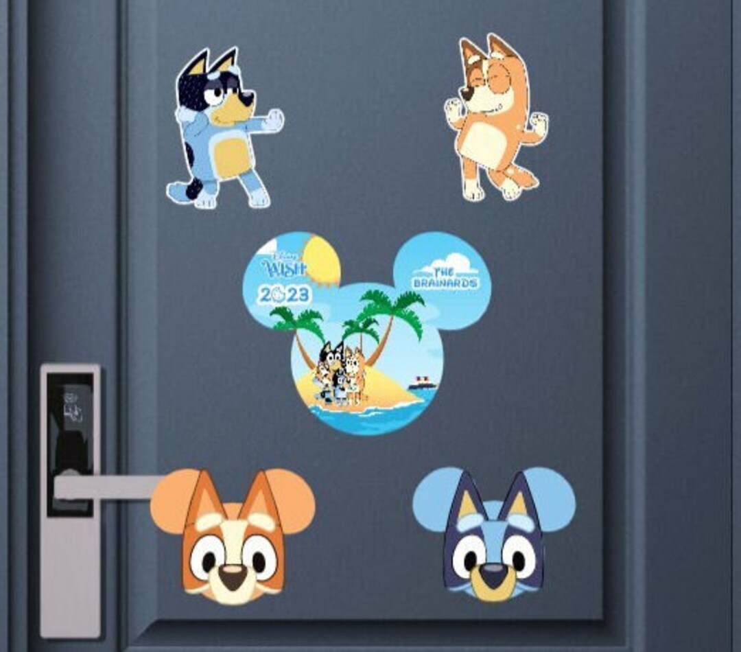 Bluey-inspired Dog Cruise Door Magnets for Disney Cruise - Etsy