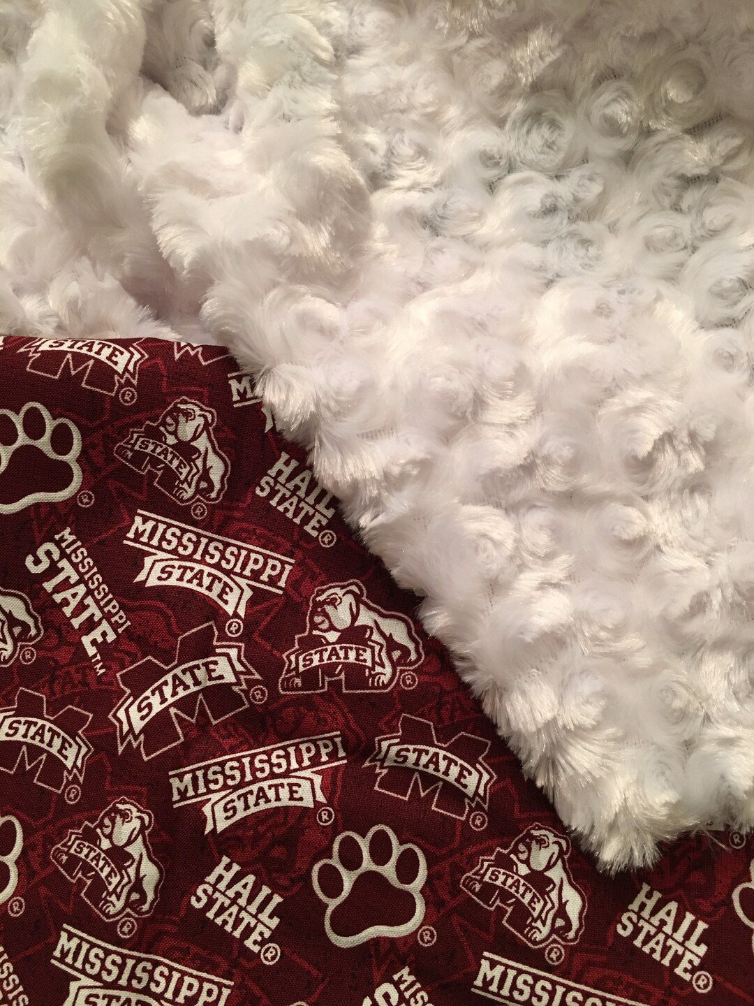 MS State Baby Blanket Bulldogs Blanket Lovey Blanket Sports - Etsy