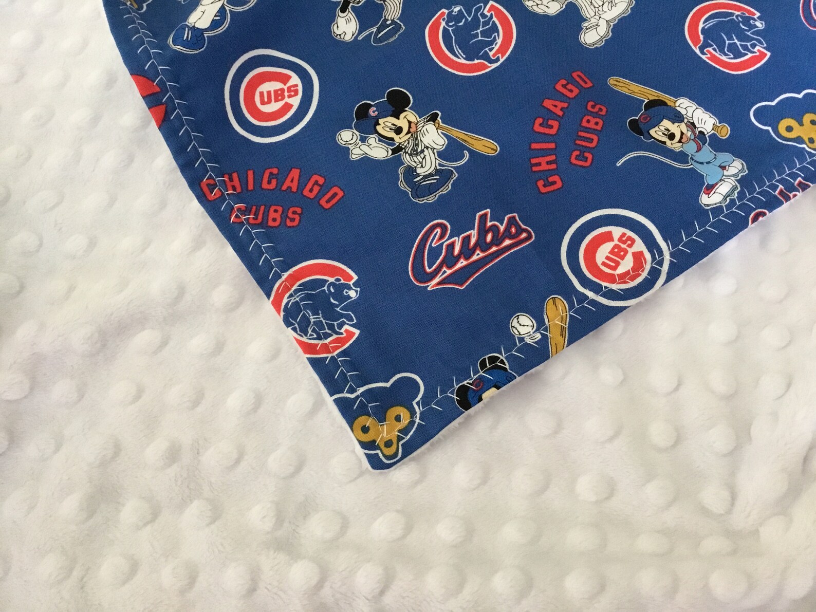 Chicago Cubs Baby Blanket Mickey Mouse Cubs Blanket MLB - Etsy