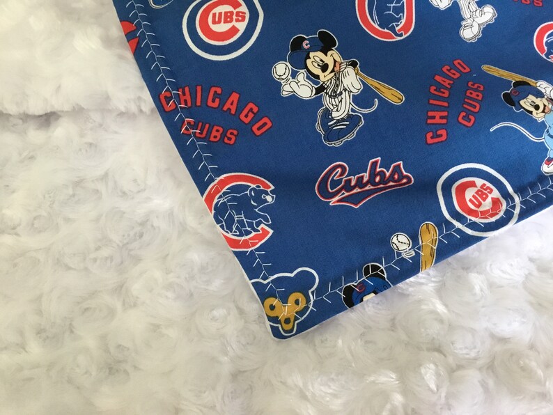 Chicago Cubs Baby Blanket Mickey Mouse Cubs Blanket MLB - Etsy