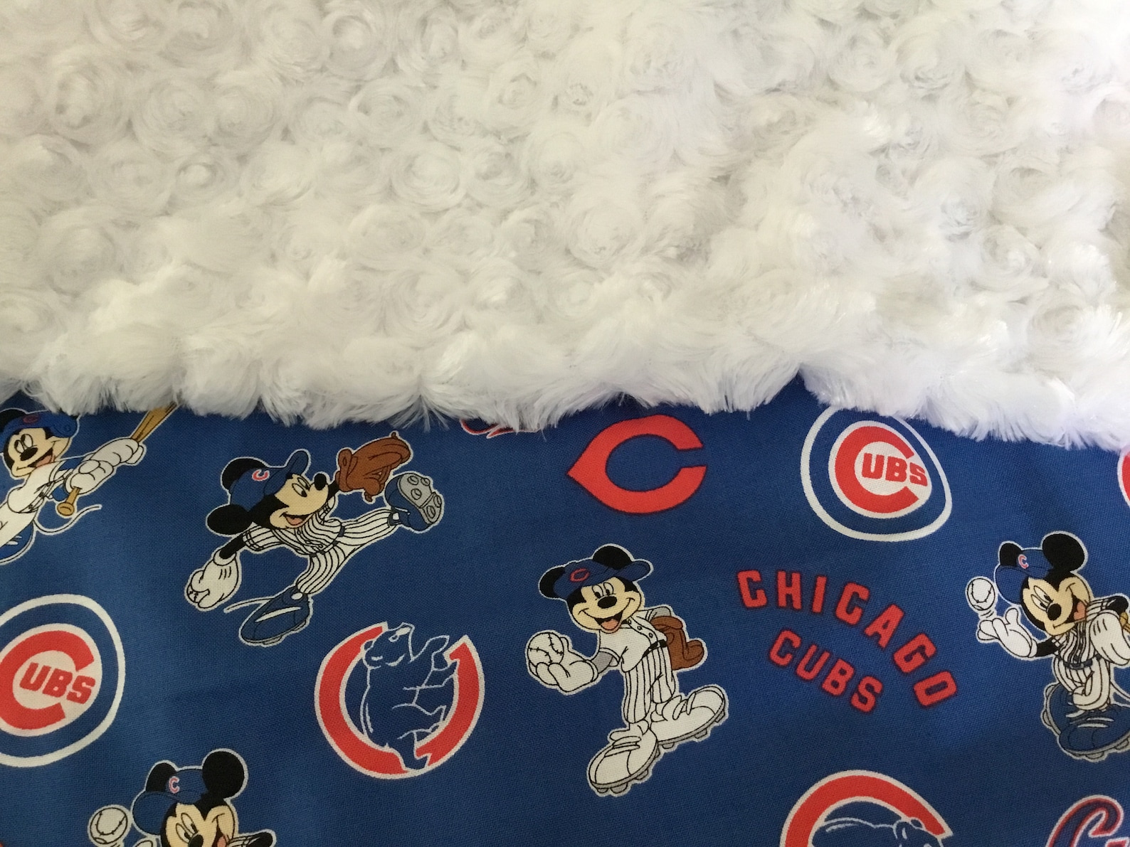 Chicago Cubs Baby Blanket Mickey Mouse Cubs Blanket MLB - Etsy