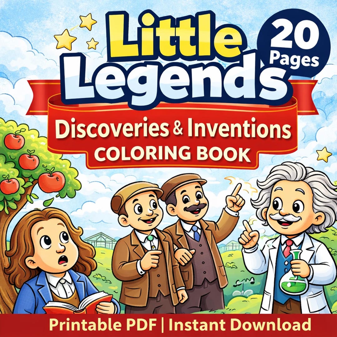 Little Legends Discoveries & Inventions Coloring Book – Educational ...