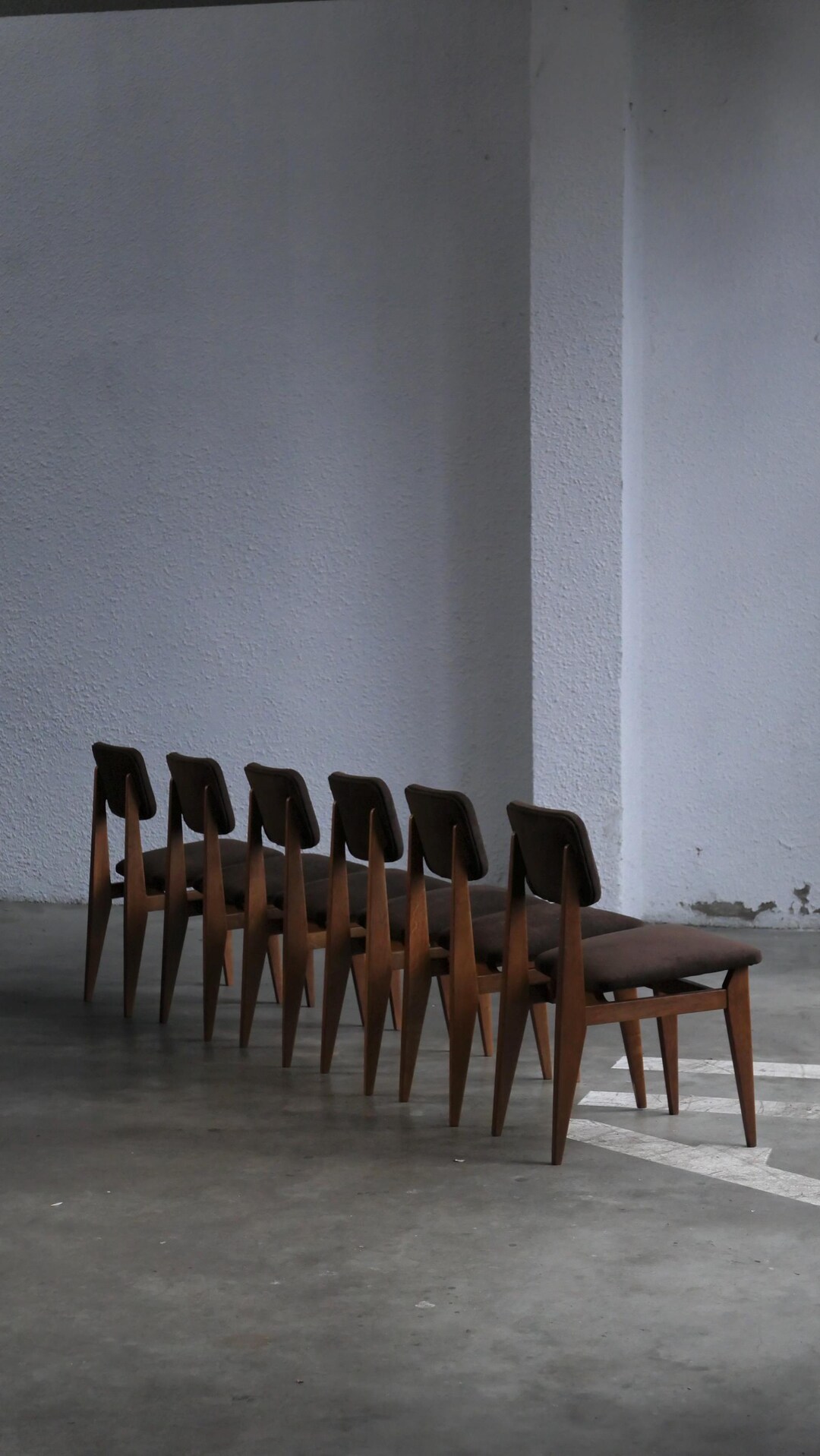 Set of Six CA Model Oak Chairs by Marcel Gascoin for ARHEC, 1940-50 - Etsy
