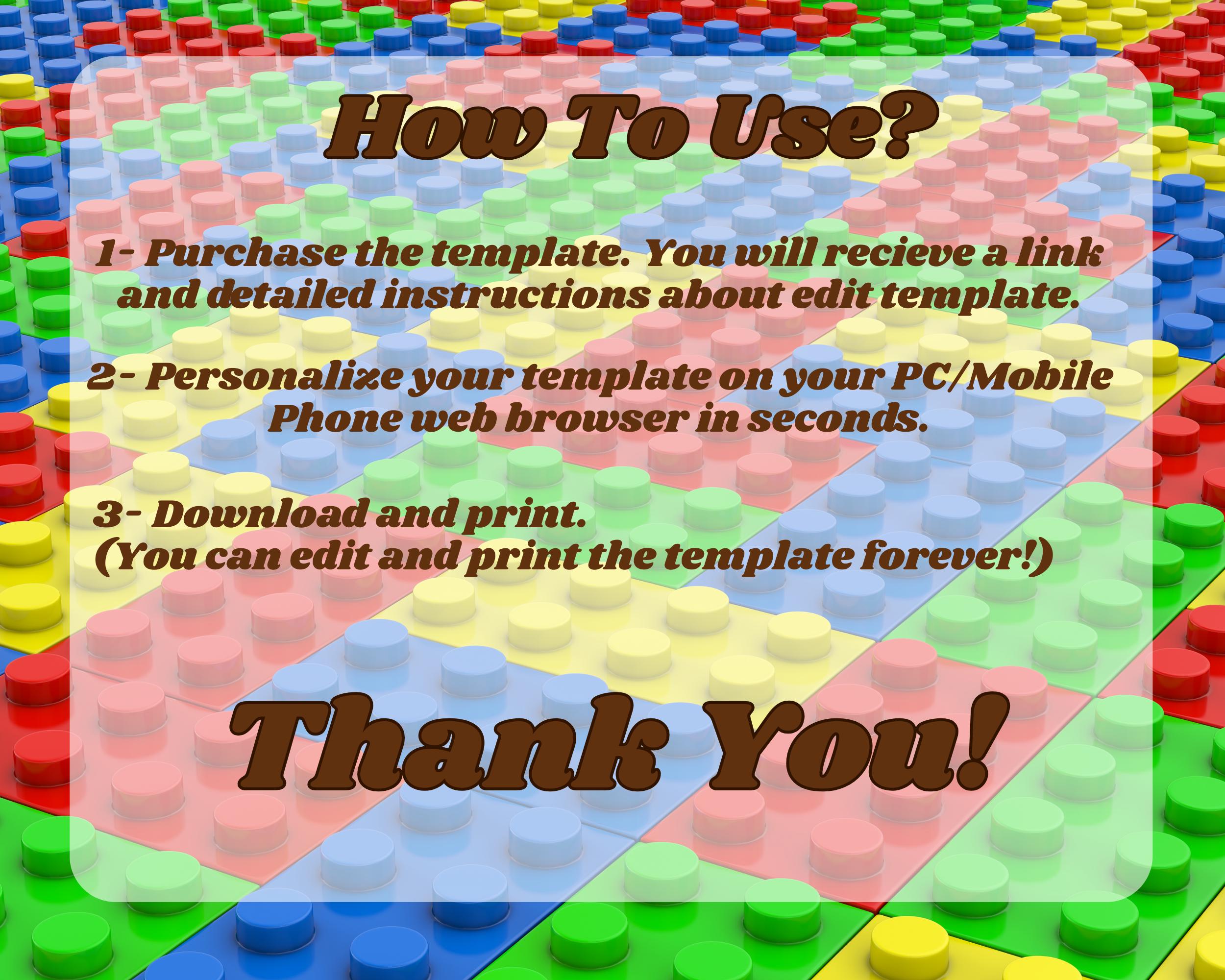 Legoland Surprise Ticket | Printable Theme Park Vacation Gift (7x3 ...