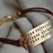 Gold Best Friend Bracelet - Leather - Hand Stamped - Customize - Best ...