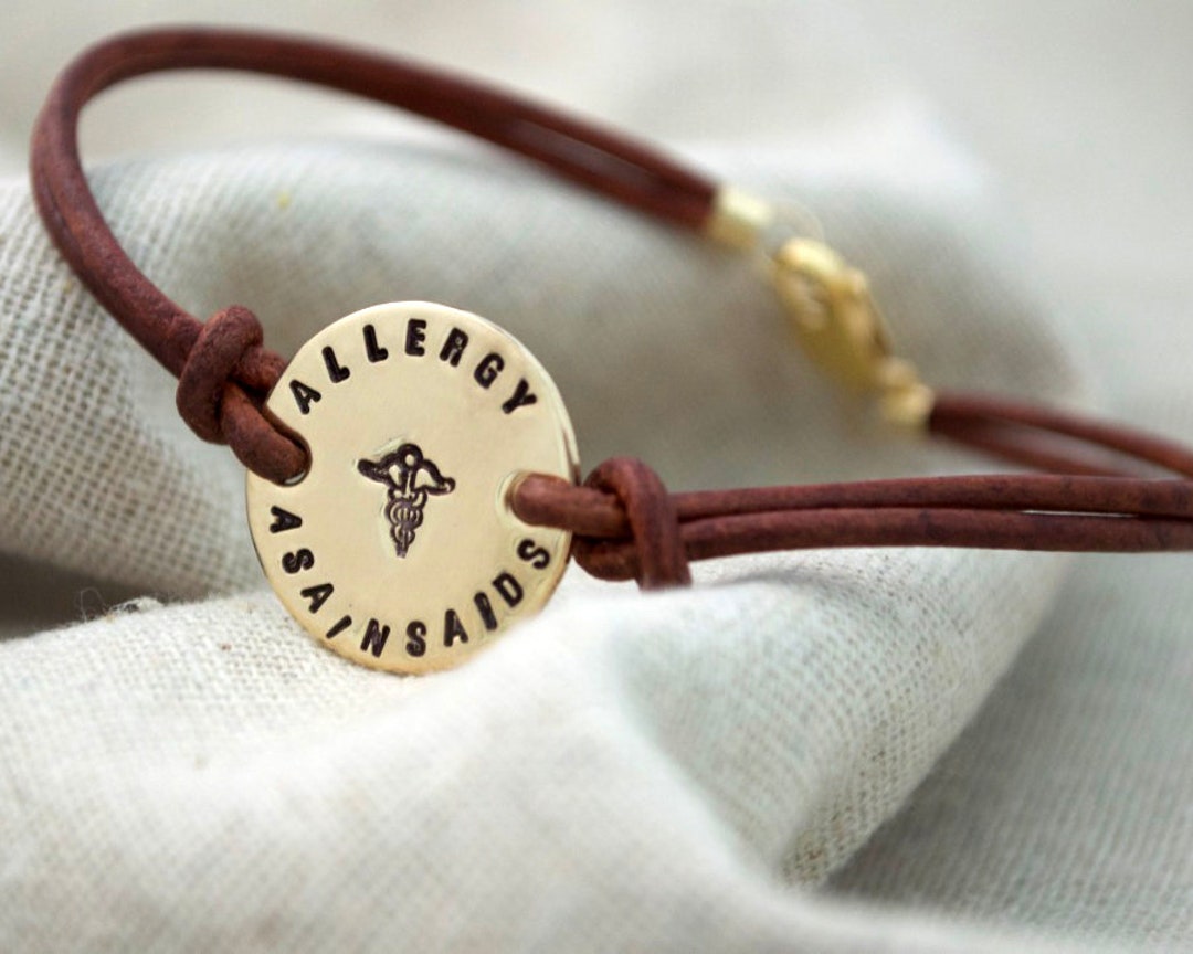 Medical Alert Disc Bracelet - Custom - Personalized - Hand Stamped ...