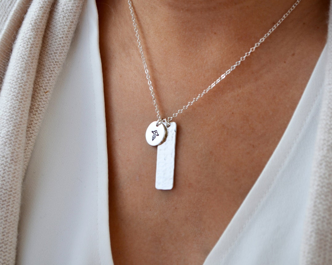 Double Sided Medical Alert Necklace - Hand Stamped - Customize ...
