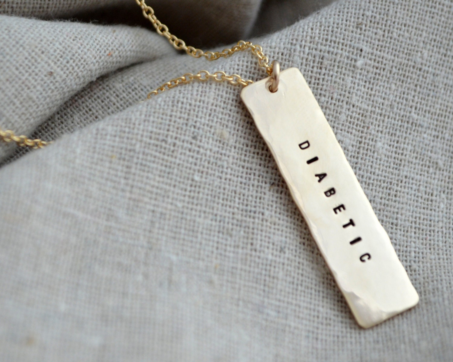 Long Med Alert Necklace - Customize - Personalize - Diabetes - Epilepsy ...