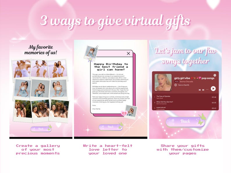 Y2k Birthday Website Template Interactive Virtual Gifts Digital 21st ...