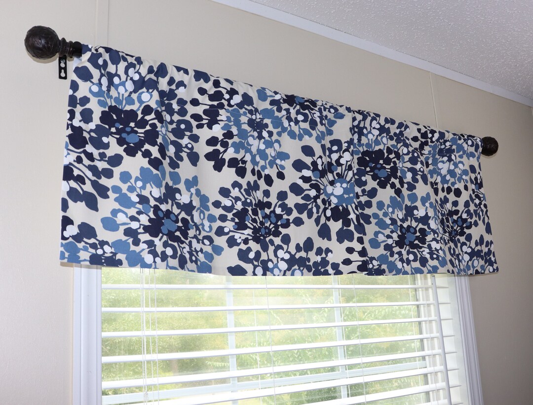 Magnolia Starlight Navy Valance 50 Wide X 16 Long - Etsy