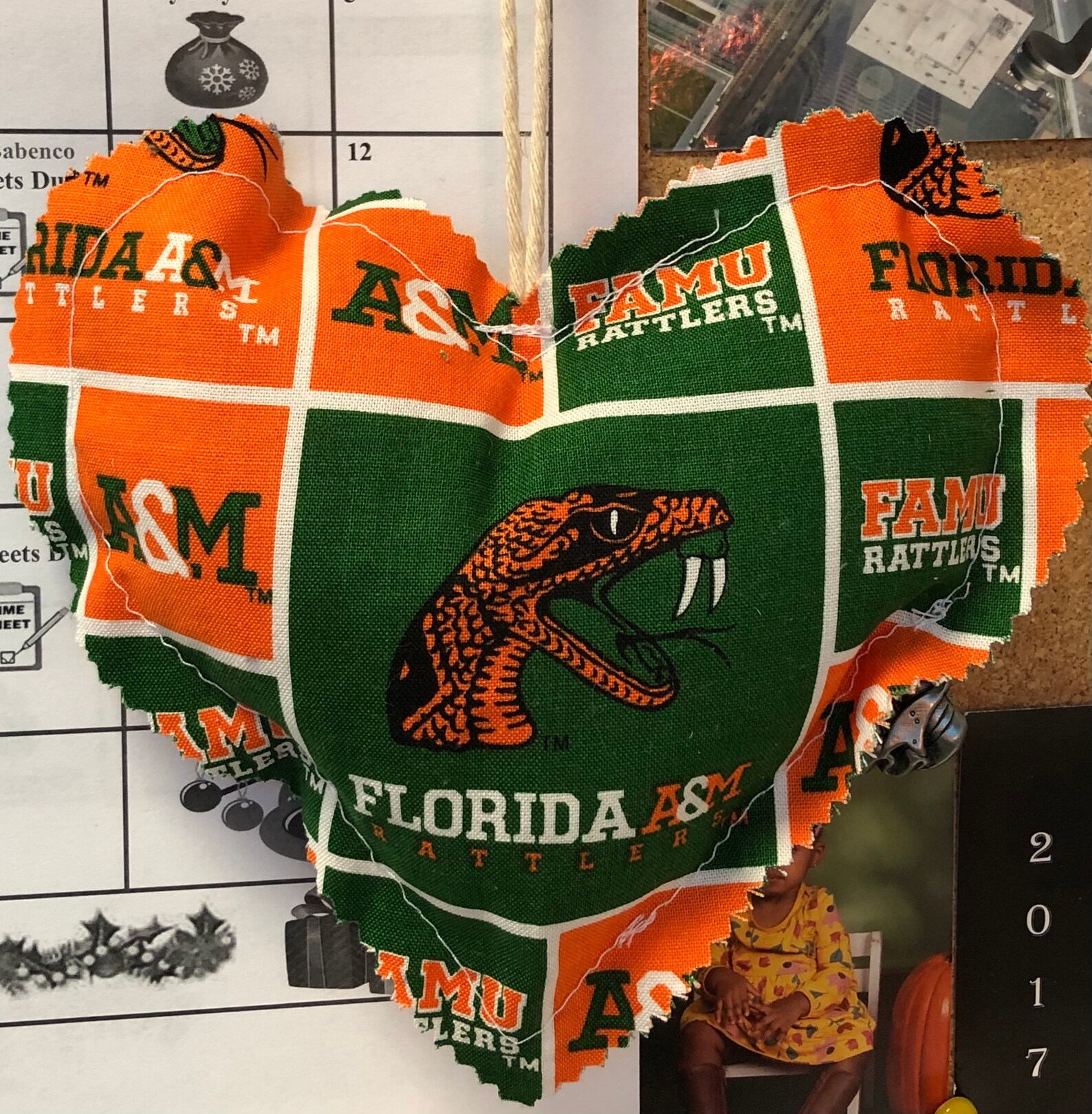 FAMU Fabric Ornament Decoration Heart Shape for Christmas Tree - Etsy