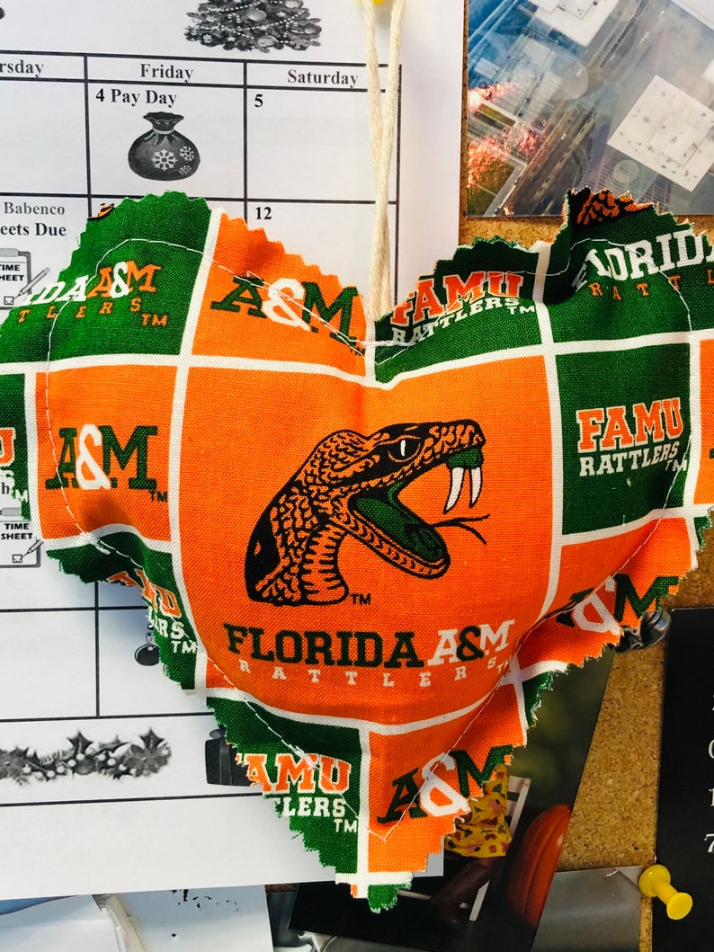 FAMU Fabric Ornament Decoration Heart Shape for Christmas Tree - Etsy