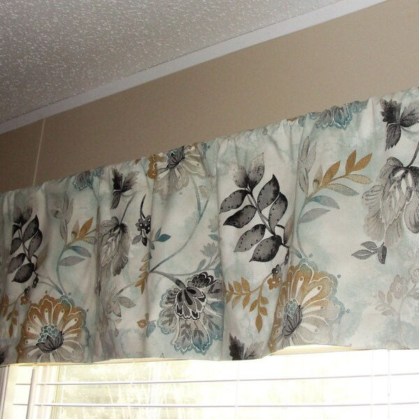 Yellow Gray Valance - Etsy