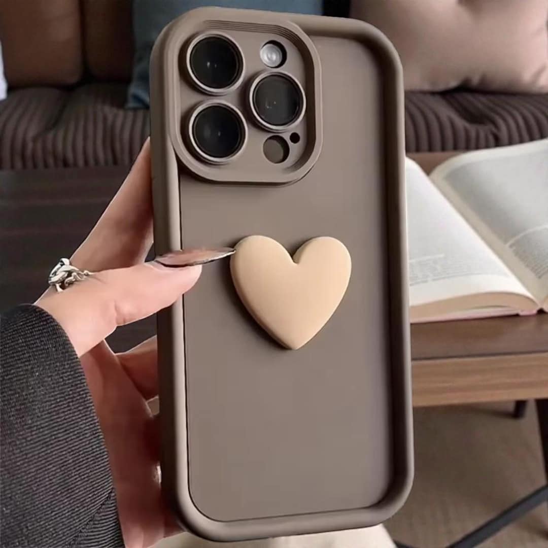 3D Heart Silicone iPhone Case: Candy Shockproof Cover - Etsy