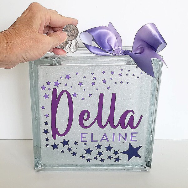 Glass Block Piggy Bank - Etsy