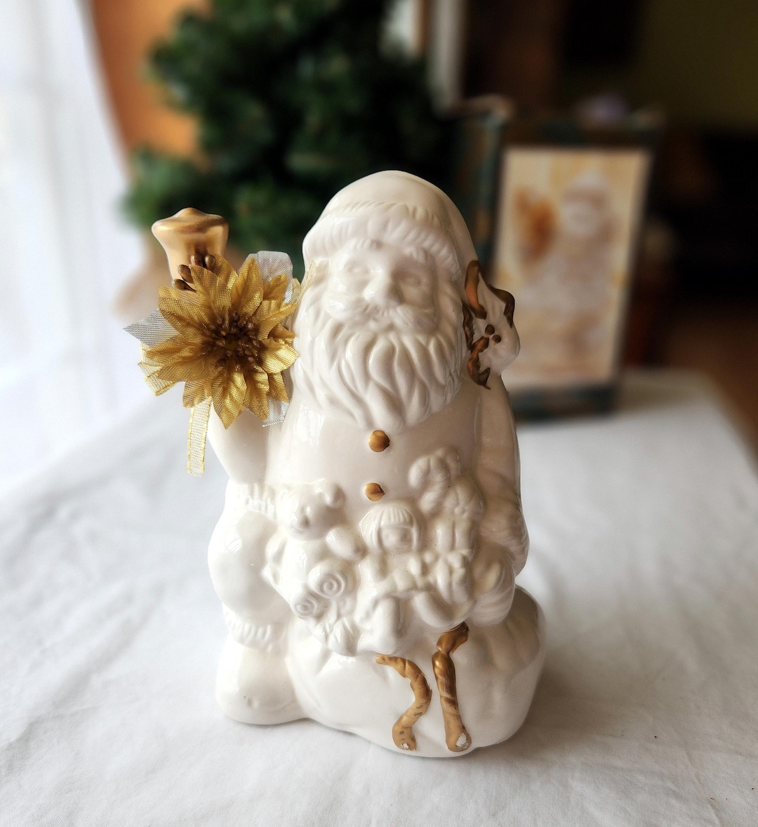 Vintage Santa Claus Figurine With Box for Santa Collector Retro Santa ...