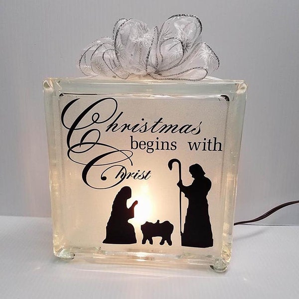 Lighted Glass Block - Etsy