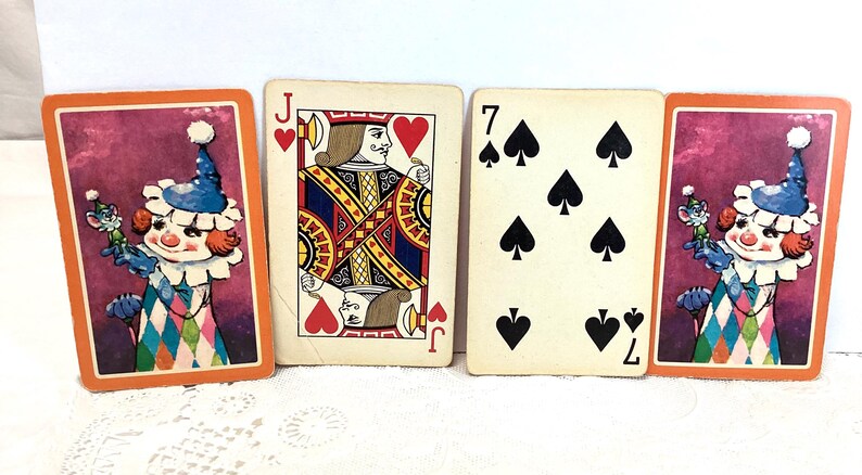 Clown With a Mouse Vintage Colorful Illustration Cards - Etsy