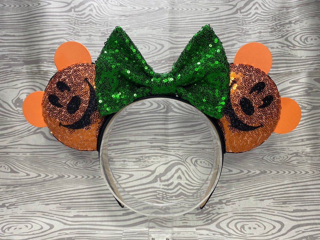 Pumpkin Mickey Ears, Pumpkin Minnie Ears, Halloween Mickey Ears ...