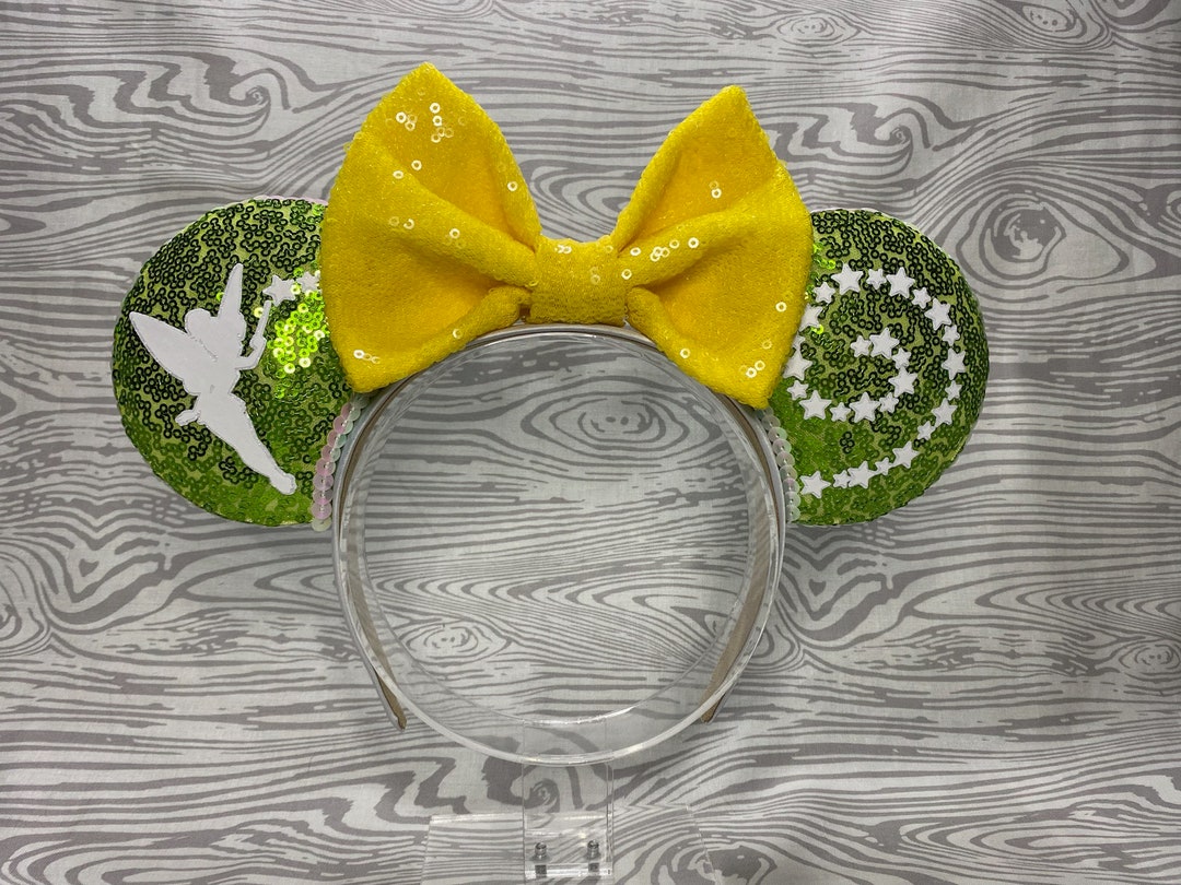 Tinkerbell Glow-in-the-dark Mouse Ears Headband, Tinkerbell Mickey Ears ...