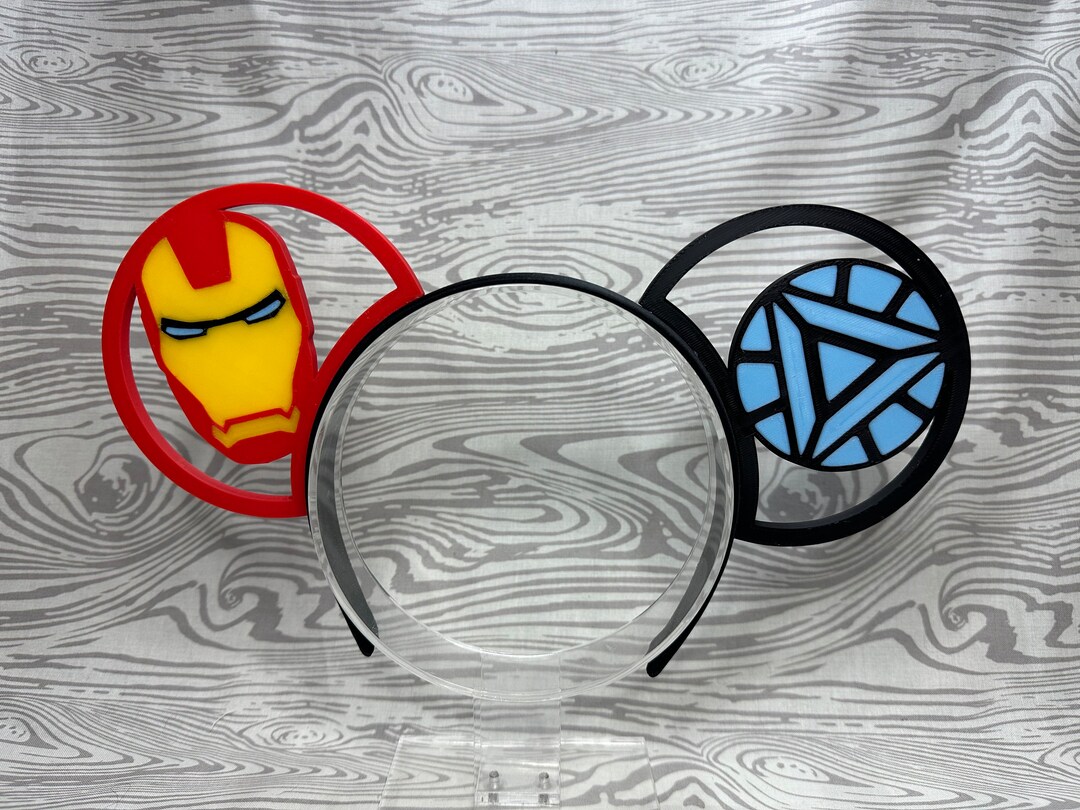 Glow-in-the-dark Iron Man Mouse Ears, 3D Printed Iron Man Ears, Iron ...