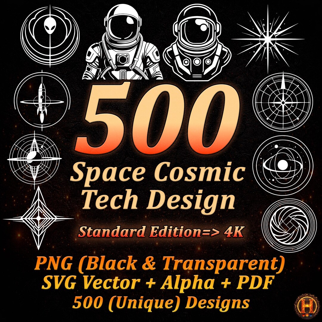 Space & Cosmic Tech Design - Standard Edition | SVG + Alpha | 4K PNG ...